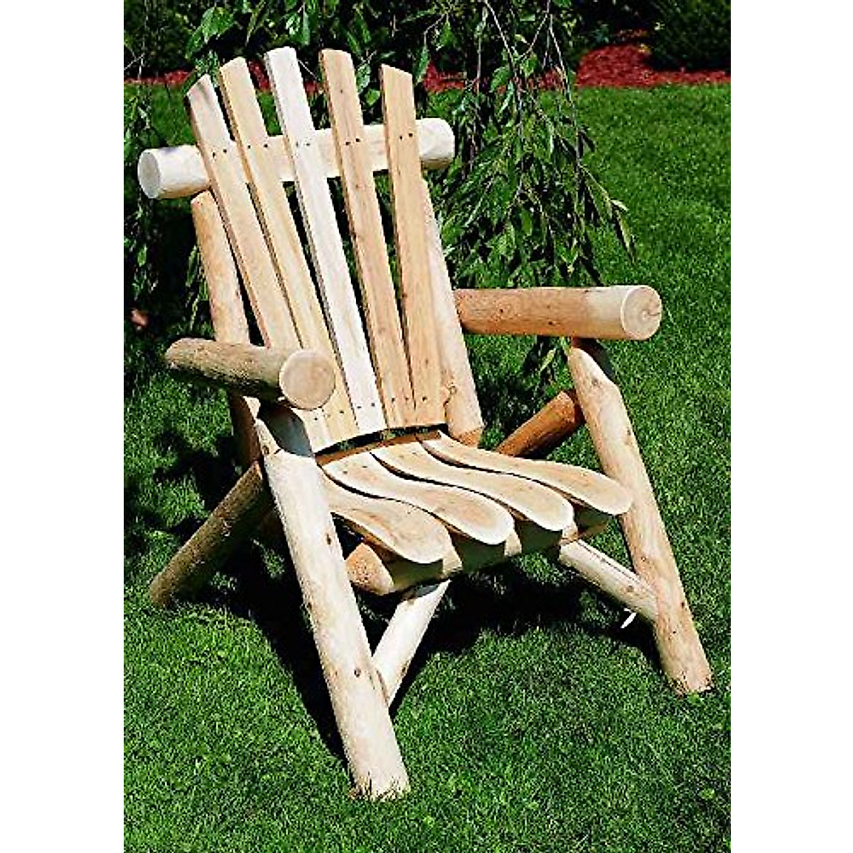 Lakeland Mills Cedar Log Patio Lounge Chair Set of 2