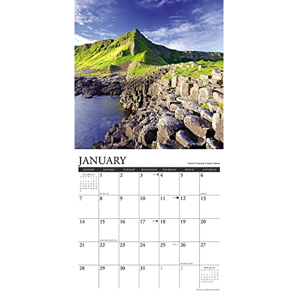 Willow Creek Press Ireland Monthly 2024 Wall Calendar (12" x 12")
