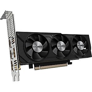 Gigabyte NVIDIA GeForce RTX 4060 OC Low Profile Graphics Card - 8GB GDDR6, 128-bit, PCI-E 4.0, 2475MHz Core Clock, 2X DP 1.4, 2X HDMI 2.1a, NVIDIA DLSS 3 - GV-N4060OC-8GL