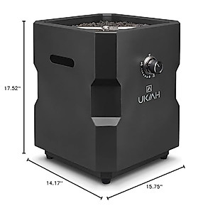 UKIAH Tailgater X Portable Gas Fire Pit - 48,000 BTUs - in Black (TK-1018-TX)