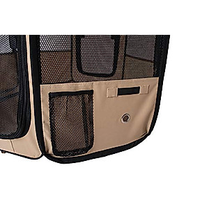 Armarkat Model PP001B-M Portable Pet Playpen in Blue and Beige Combo, Medium