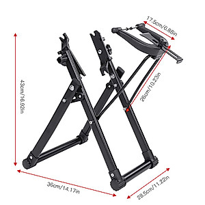 Wheel Truing Stand, Foldable Tire Wheel Maintenance Holder Rim Trueing Stand Home Mechanic Cycling Repair Stand Accessory Fit for 16" - 29" Wheel