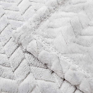 Baby Blanket Flannel, Cozy Throw Blankets for Newborn Infant and Toddler, Super Soft and Warm Receiving Baby Blanket for Crib Stroller (Grey 25 * 32")