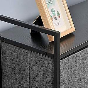 4HOMART Dresser Organizer with 5 Drawers Cloth Cabinet Storage Shelf Unit with Easy Pull Linen Fabric Bins Storage Tower Unit for Bedroom, Hallway, Closet, Office Organization