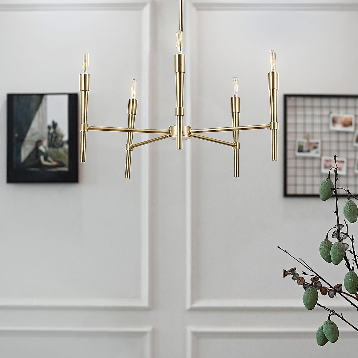 Globe Electric 80151 40W Vintage Edison Mini Tube Clear Glass Dimmable Incandescent Light Bulb 4-Pack, E12 Base, 210 Lumens, Edison Bulbs, Vintage Light Bulbs, E12 Light Bulb, Home Improvement