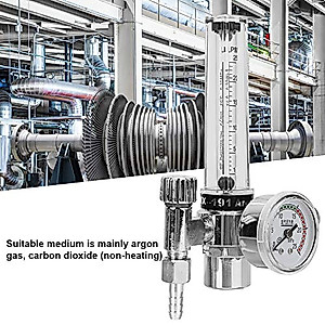 Argon Regulator Gas Reducer,CGA540 Outlet Male Thread Argon/Carbon Dioxide Regulator Gas Flowmeter with Guage for TIG Welder Machine