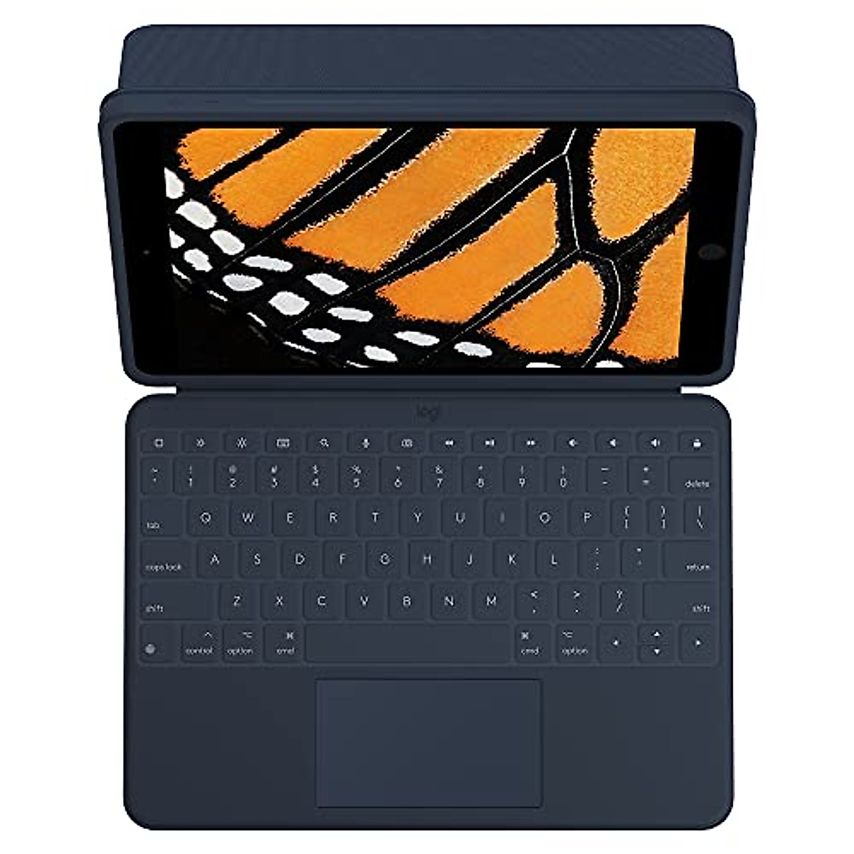 Logitech Rugged Combo 3 Touch iPad® Keyboard Case with Trackpad and Smart Connector for iPad (7th, 8th and 9th Generation) for Education - Classic Blue