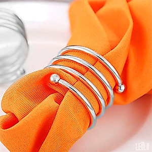 8Pcs Napkin Ring Kitchen Table Set - Silverware Napkin Rings for Table Setting Kitchen Table Thanksgiving Napkin Rings - Napkin Holder Kitchen Set Dining Table for Wedding Dinner Table Decor Simple