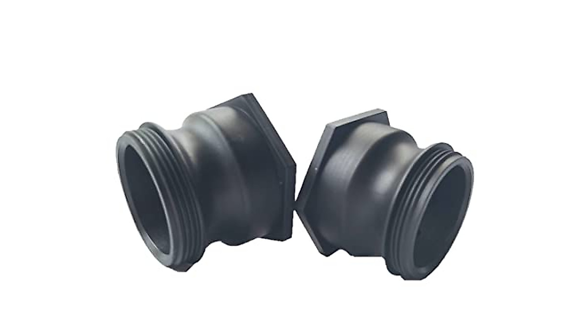 2 Pack IBC Tote Valve Adapters with 2" NPT Female & Male Connectors
