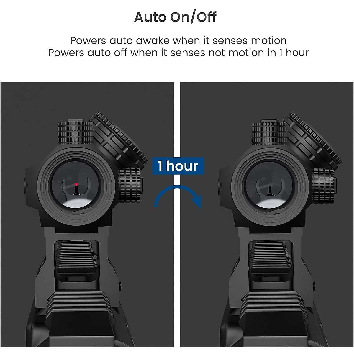 Feyachi V30 2MOA Red Dot Sight Auto On & Off 1x20mm Compact Reddot Optics with Low Profile and Absolute Co-Witness Mount, Flip Up Lens Covers and Anti Reflection Device