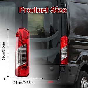 MZORANGE Tail Light For Ford Transit T150 250 350 2015 2016 2017 2018 2019 2020 (Right Passenger Side)