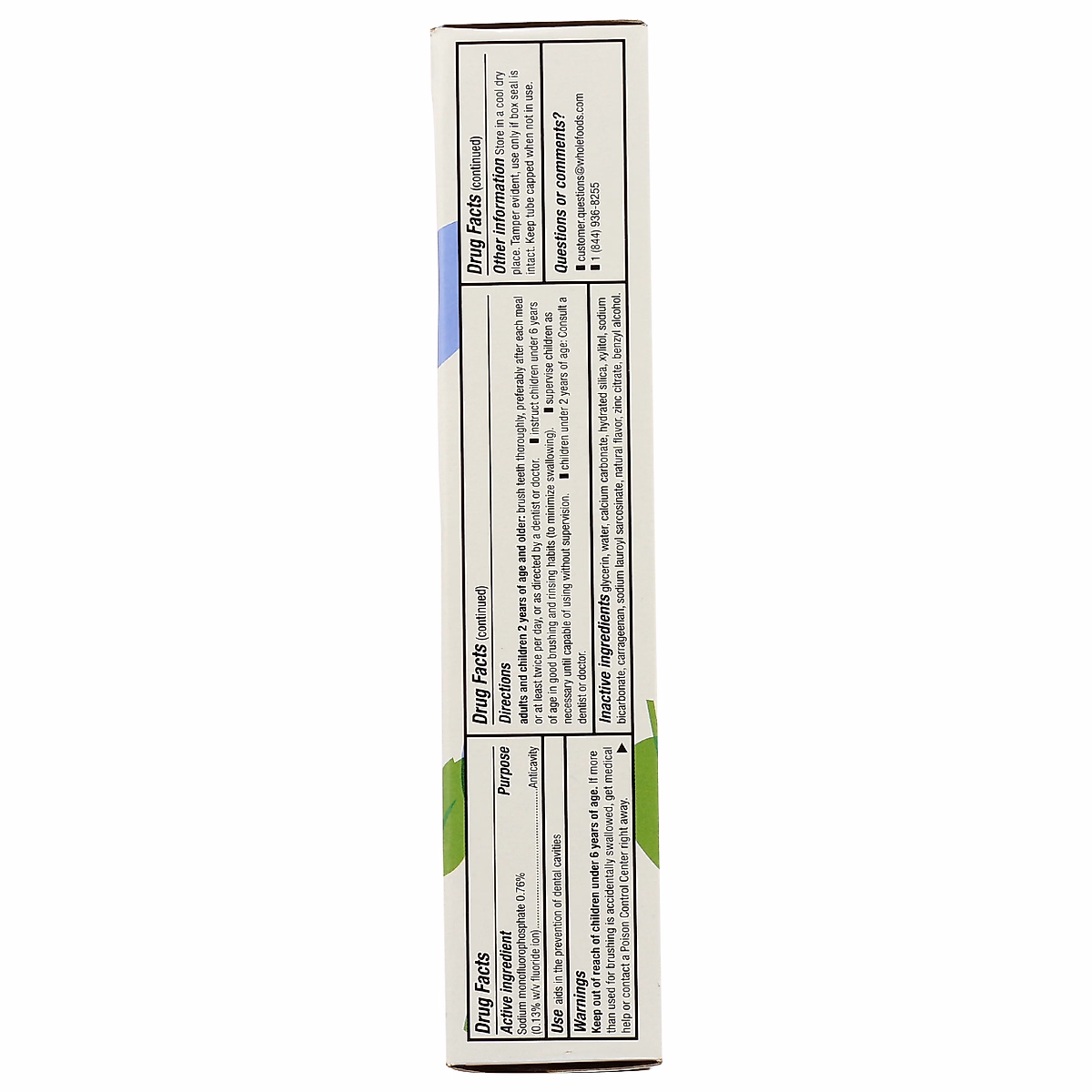 365 by Whole Foods Market, Fluoride Cavity Fighting and Whitening Toothpaste, 5.5 Ounce
