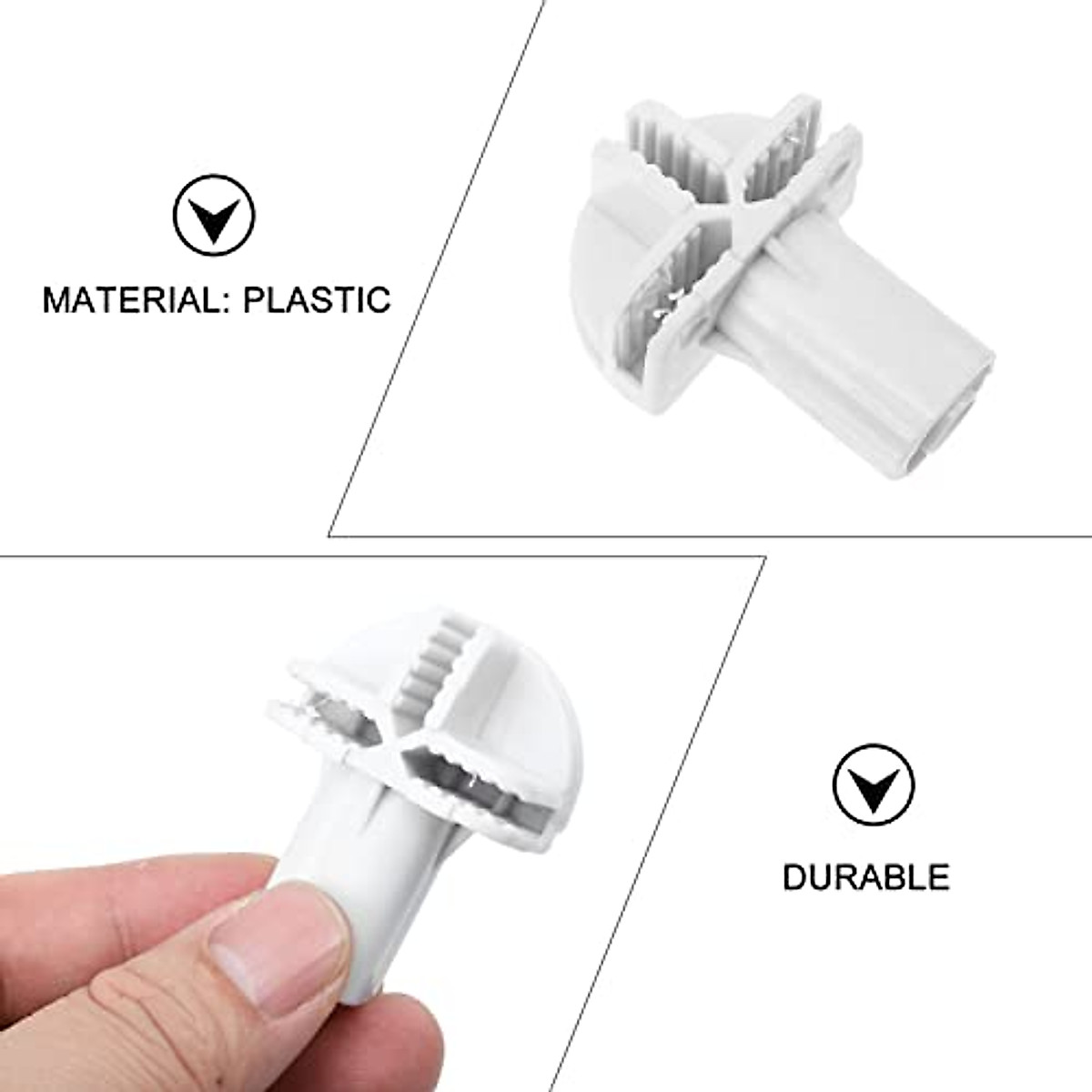 TEHAUX 8pcs Modular Closet Organizer Connector Modular Closet Wire Grid Cube Connectors Buckles Cube Storage Shelving Unit Connectors Closet Clasp Clip for Storage Cabinet