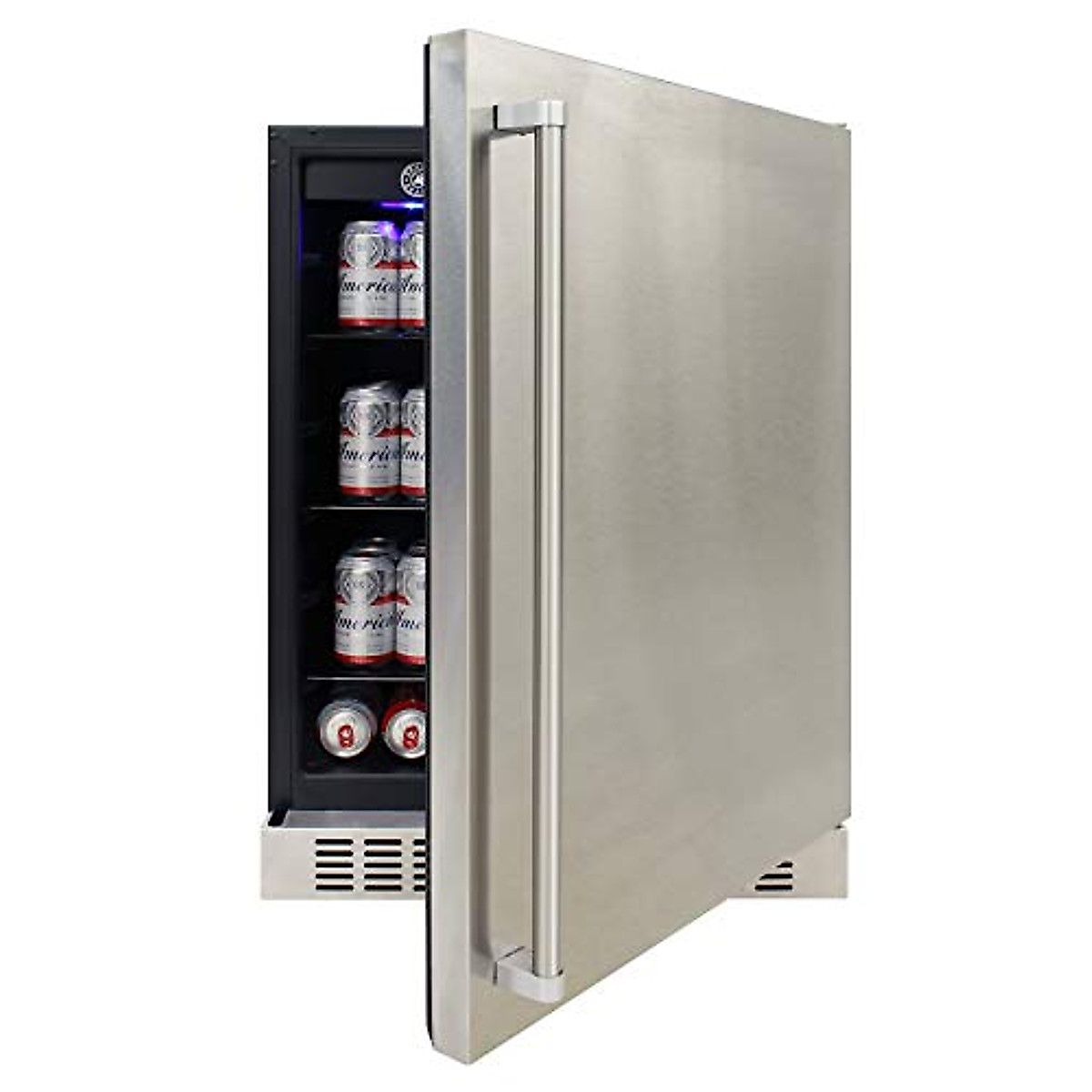 Brama Outdoor Refrigerator Built-In or Freestanding with Automatic Defrost, LED Display and Control Panel