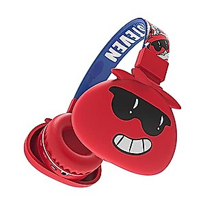 YLFASHION Kids Bluetooth Headphones with Microphone, Cartoon Monsters Wireless Over-Ear Headphones for Boys Girls, Foldable Stereo Headset for Children, School, iPad, Tablet (Steven)