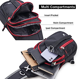 Kimlee Crossbody Pack Chest Shoulder Sling Backpack One Strap Lightweight Pouch Day Bag for Outdoor