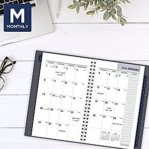 AT-A-GLANCE 2023 Weekly & Monthly Planner, DayMinder, 5" x 8", Small, Spiral Bound, Monthly Tabs, Gray (GC20007)