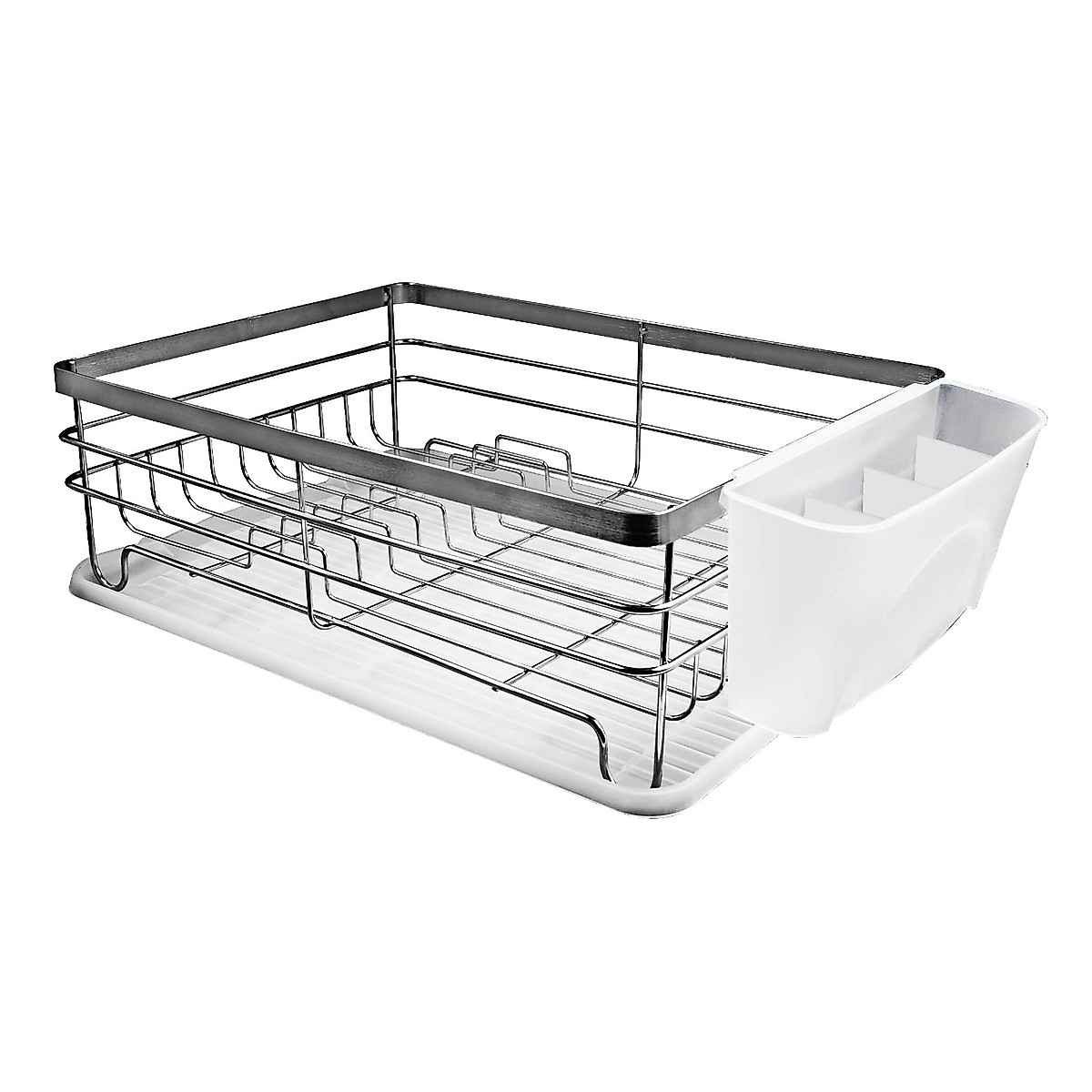 Neat-O Kitchen Dish Drainer PP Utensil Holder Silverware Cup Basket (White)