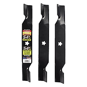 MaxPower 561747B 3 Blade Set for Many 54 in. Cut Craftsman, Husqvarna, Poulan Mowers Replaces OEM #'s 187256 and 532187256