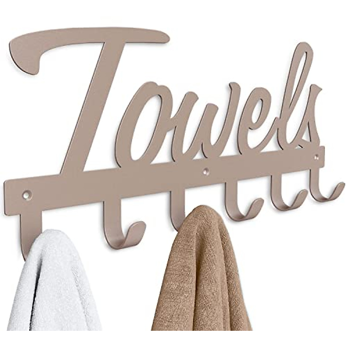 Livelab Towel Rack, Bathroom Towel Racks, 6 Hooks Bronze Towel Holder for Bathroom Wall Mounted Space Saving, Waterproof Rustproof Easy Install Towel Hanger to Hang Your Towels, Robes, Clothing
