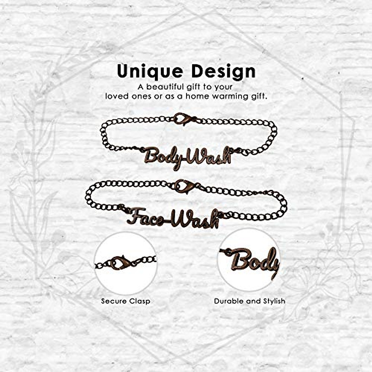 KreaSHen Soap and Lotion Label Tags Rust Resistant (Face Body Wash Bronze)