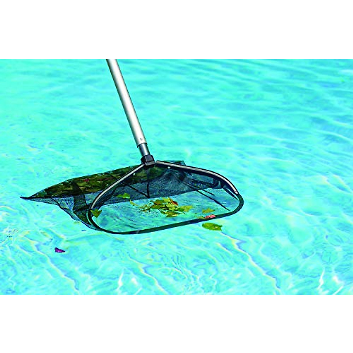 Poolmaster 21196 Heavy-Weight Deluxe Aluminum Swimming Pool Leaf Rake, Premier Collection, Black