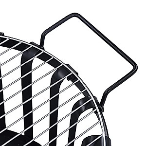 Firepit Grill Rack,Fire Pits for Outside,Bonfire Steel Fire Pit,Small Outdoor Fire Pit,Garden Fire Pit Basket, with BBQ Grill Steel 19"