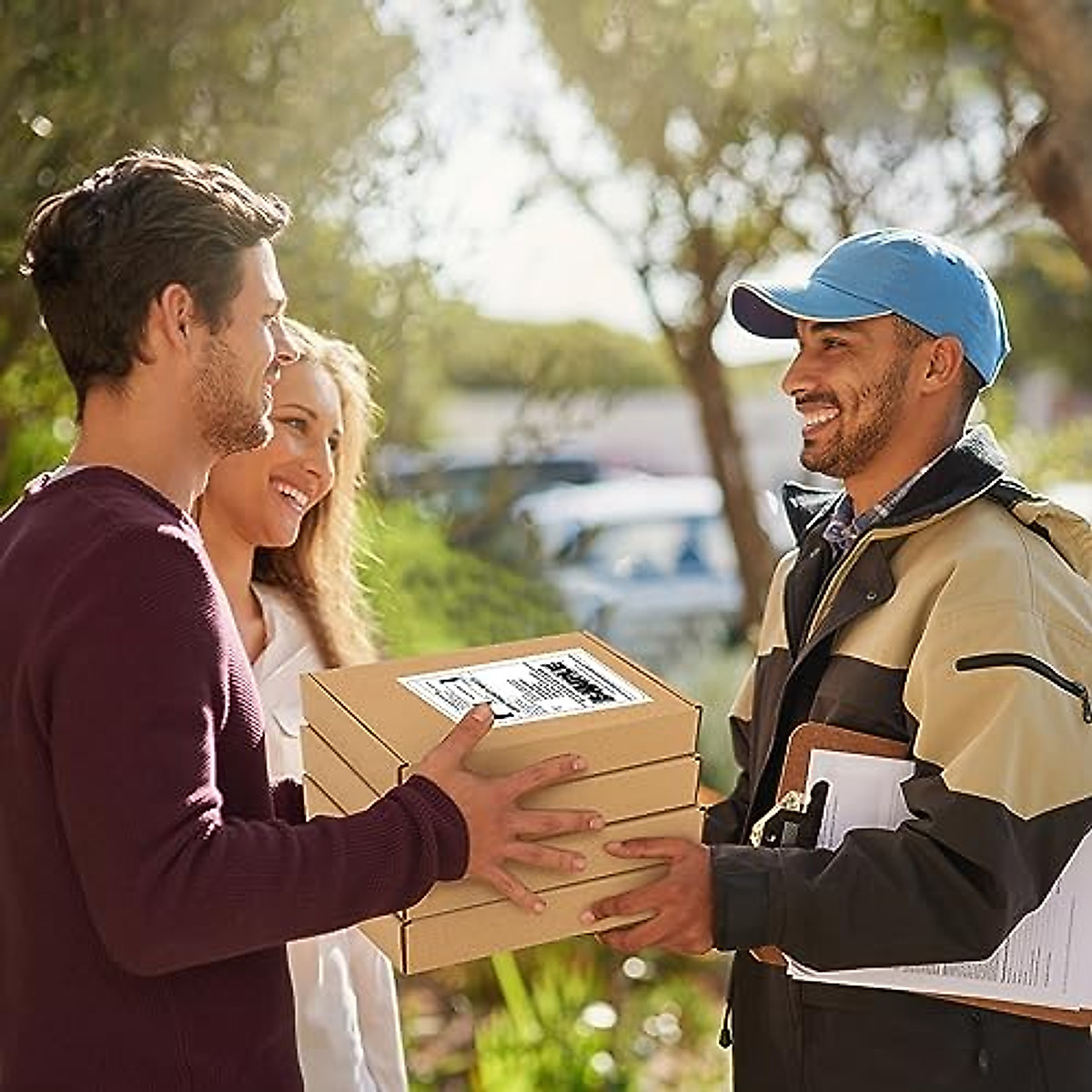 AOBOPLE 50 Pack 6x4x3 Inches Shipping Boxes, Brown Corrugated Cardboard Box, 3 Layers Corrugated Box, Mailer Boxes for Packing Storaging Shipping Small Business