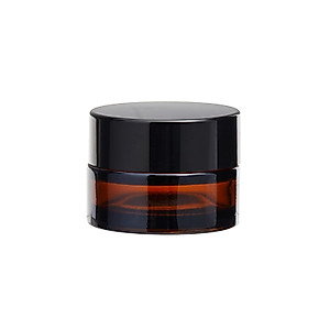 Juvale 5ml Amber Glass Jars with Lids and 6 Spatulas for Beauty Product Samples, Lip Balm, Lotion, Essential Oils, Face Creams (1.4 x 1 In, 24 Pack)