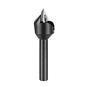 SpeTool Carbide Insert 90 Degree V Groove Router Bit 1/4 Inch Shank Single Flute CNC Wood Engraving Router Bits Woodworking Chamfer Carving Tool