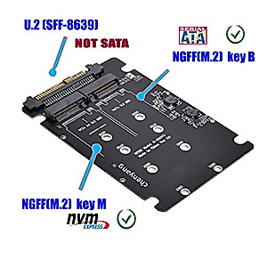 ChenYang M.2 NVME SSD to U.2 SFF-8639/NGFF SATA SSD to SATA 2 in 1 Combo Hard Drive Converter Adapter (NVME to SATA not Working)
