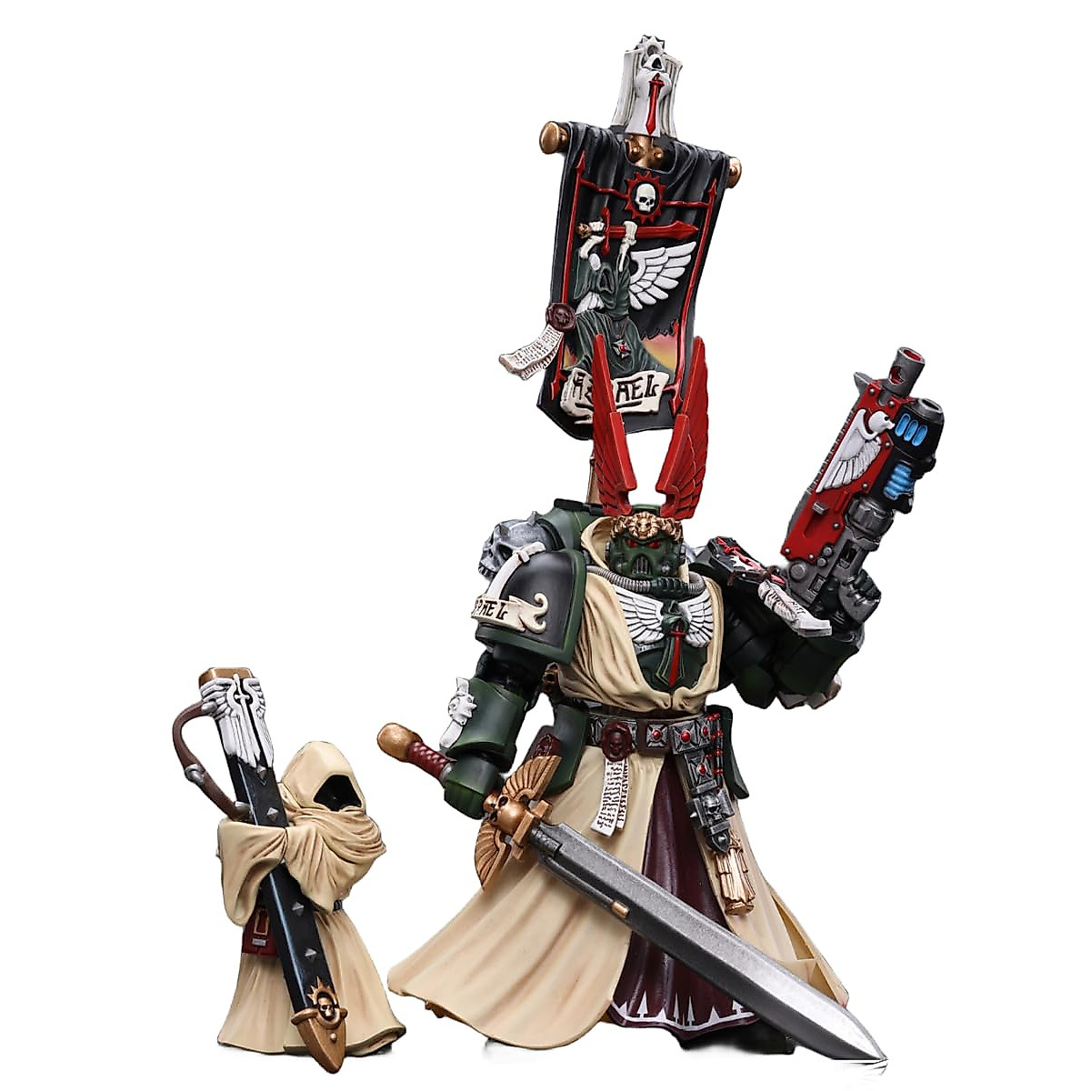 HiPlay JoyToy Warhammer 40K Collectible Figure: Dark Angels Supreme Grand Master Azrael 1:18 Scale Action Figures JT7899 (JT7899 Azrael)