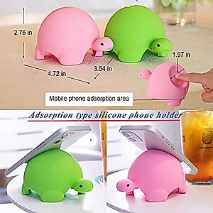 Cute Phone Stand for Desk, Soft Silicone Desktop Phone Holder iPhone Stand - Creative & Fun Design - Put from Any Angle, Animal Cell Phone Stand Suitable for All Smartphones (Pink)