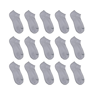 AVIA Women's 15 Pair Low Cut Socks, White, 4-10