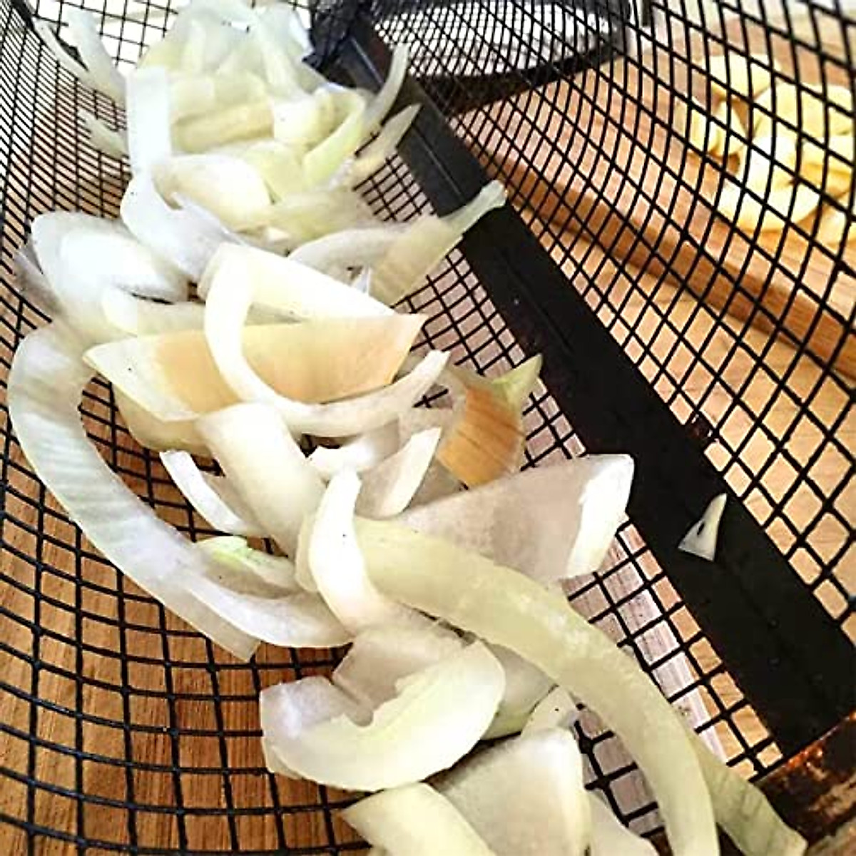 Darzheoy Stainless Steel Barbecue Cooking Grill Grate - 1PC Grill Baskets for Outdoor Grill, Vegetable Grill Basket, Portable Outdoor Camping BBQ Rack (20CM)