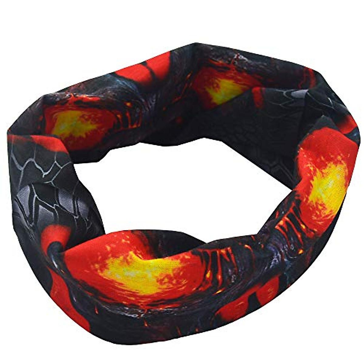 Obacle Skull Face Mask Half for Dust Wind UV Sun Protection Seamless 3D Tube Mask Bandana for Men Women Thin Breathable Skeleton Mask Motorcycle Riding Biker Cycling Sports Festival (Fire Face Skull)