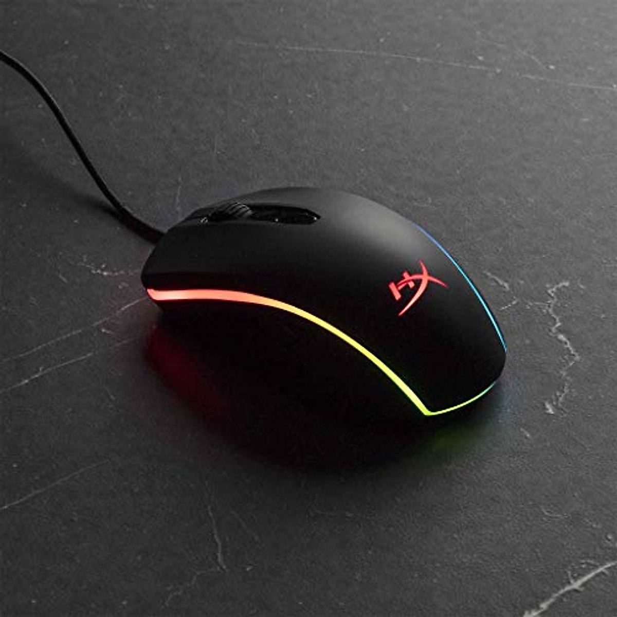 HyperX Pulsefire Surge - RGB Wired Optical Gaming Mouse, Pixart 3389 Sensor up to 16000 DPI, Ergonomic, 6 Programmable Buttons, Compatible with Windows 10/8.1/8/7 - Black