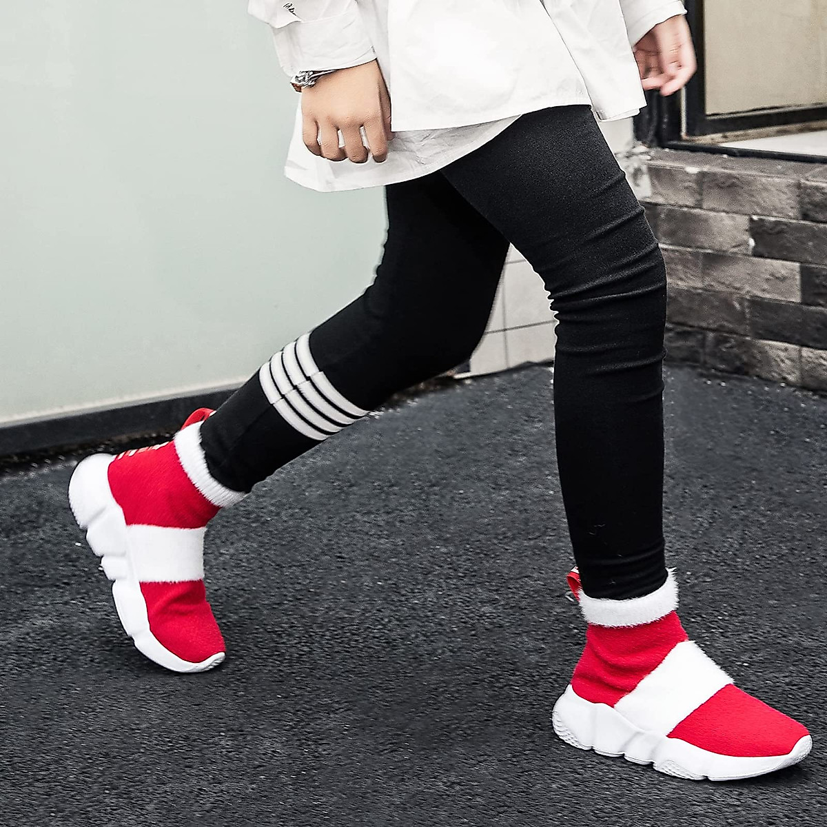 CHUI Boys Girls Breathable Sneakers Mesh Lightweight Easy Walk Casual Slip-On Athletic Running Walking Shoes (Little Kid/Big 12.5 Little Kid