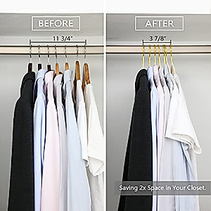 MIZGI Premium Velvet Hangers Pack 50 Pcs Heavy Duty - Non Slip Slimline - Velvet Suit Hangers Ivory - Gold Hooks,Space Saving Clothes Hangers …