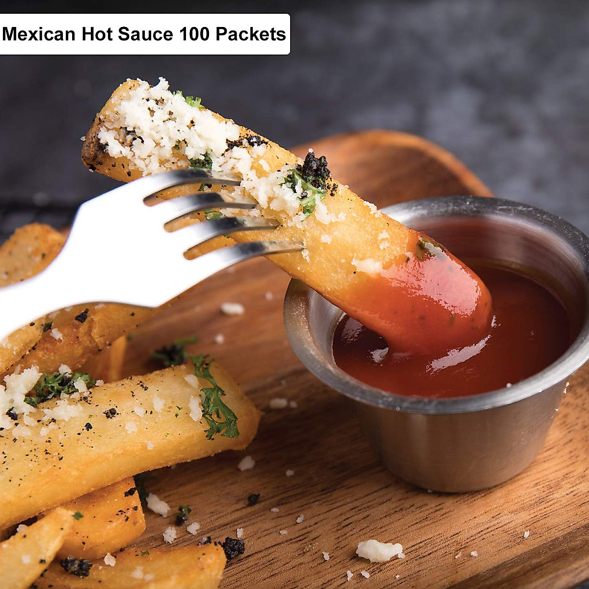 "Valentina Mexican Hot Sauce Picante Salsa Seasoning Salt Spice Mix Made From Chili Peppers Perfect For Chips Fast Foods Lunch Snacks or More 100 Packets of 0.3 Oz. (8 grams) "