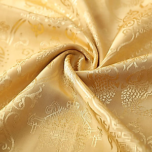 ZooBoo Chinese Clothing Tang Suit - Reversible Traditional China Ancient Costume Male Martial Arts Tang Suit Coats Kung Fu Long Sleeve Jacket Both Sides Wear Tops for Men (XXL, Red with Gold)