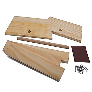 Unfinished Slat Stool, Unassembled