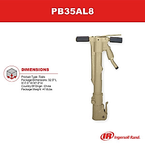 Ingersoll Rand PB35AL8 Pavement Breaker, 1 X 4-1/4" Hex Shank, 6.25" Stroke Length, 1-3/4" Bore