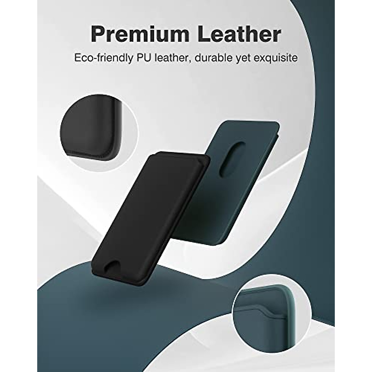 Dlinda 2-Pack iPhone Wallet Magsafe Card Holder, Detachable Magnetic Wallet for iPhone 14 Pro Max/14 Plus/14 Pro/14, iPhone 13 Pro Max/13 Pro/13/13 Mini/iPhone 12 Series, Midnight & Green