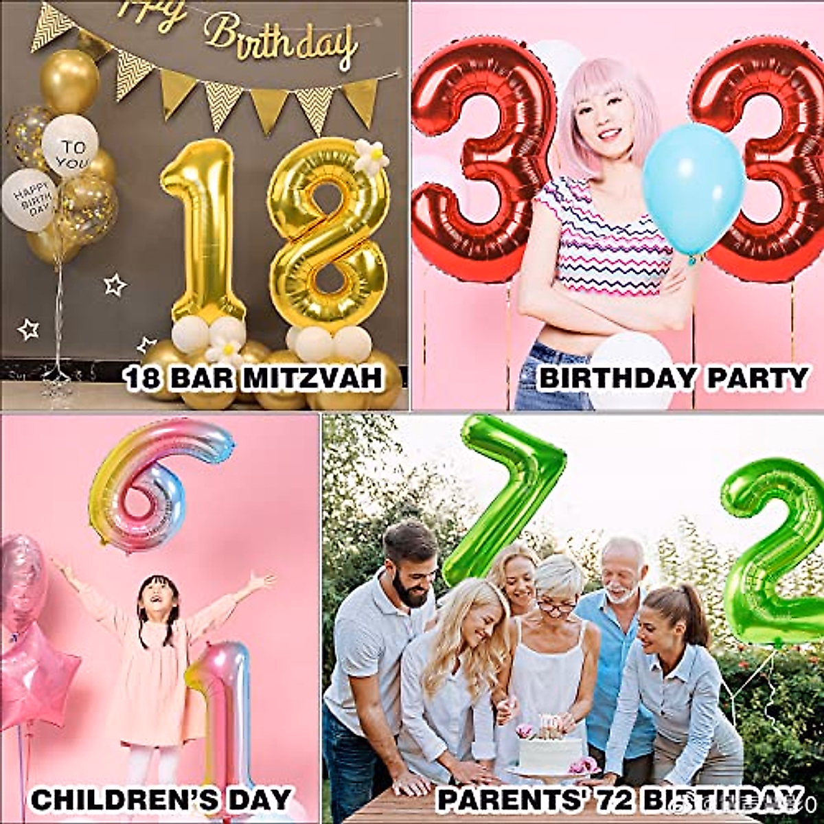 Smlpuame 40 inch Number Balloon 0-9 Gold Large Number 11 Balloons,Digital Balloons for Birthday Party Celebration Decorations Supplies, Helium Foil Number Balloons for Wedding Anniversary