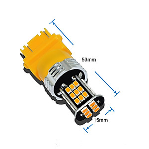 Alla Lighting Super Bright 3156 3157 LED Turn Signal Lights Bulbs, Amber Yellow 2000 Lumens T25 Wedge 3457 4157 3157 NAK 3020 30-SMD Blinker Lamps Replacement for Auto Cars Trucks