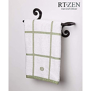 RTZEN Wrought Iron Bathroom Accessories Set, Decorative Hand Towel Bar, Body Towel Bar Hanger and Toilet Paper Holder