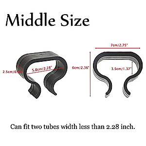 Tickeil Outdoor Wicker Furniture Clips 12PCS Patio Sectional Sofa Rattan Chairs Connector Fastener Clamp (Middle)