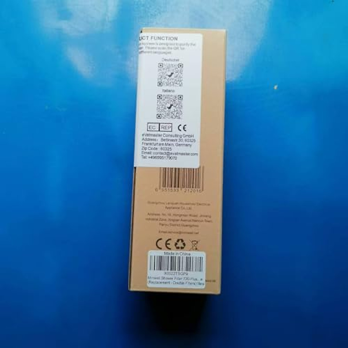 miniwell Shower Filter 720-Plus with replaceable cartridges, shower head filter with Double Filters, remove 99% chlorine (z-Replacement- Double filters)