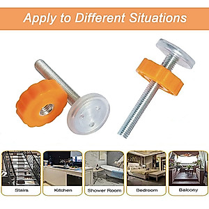 Eyech 4Pcs M10 Pressure Mounted Gate Screw Bolts, 10mm Threaded Spindle Rods Mounted Accessory for Walk Through Baby Safety Gates